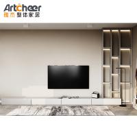 China Modern Design TV Cabinet with Laminated Finish and Customized Size for Living Room for sale