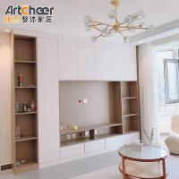 China Modern Design TV Cabinet with Laminated Finish and Customized Size for Living Room for sale