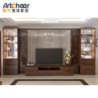 China Rustic Style TV Cabinet with Melamine Finish and Customized Size for Modern Living Rooms for sale
