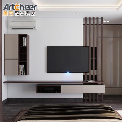 China Midcentury Modern TV Cabinet with Laminated Finish and Customized Size for Living Room for sale