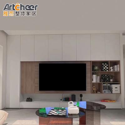 China Modern Stylish Adjustable Height Extendable TV Cabinet Wall Mounted Cabinet for Living Room for sale