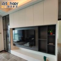 China Modern Stylish TV Cabinet with Melamine Panel and Customized Size for Wall Mounting for sale
