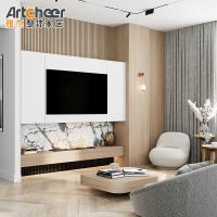 China Contemporary Design TV Cabinet with Melamine Finish and Customized Size for Modern Living Rooms for sale