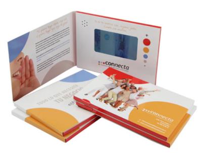 China 4.3 inch LCD video flyer,customized print video plus print invitation card for sale