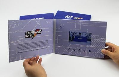 China Full print 4.3 inch video flyer,quality lcd video mailer card,digital video catalogue brochure for sale