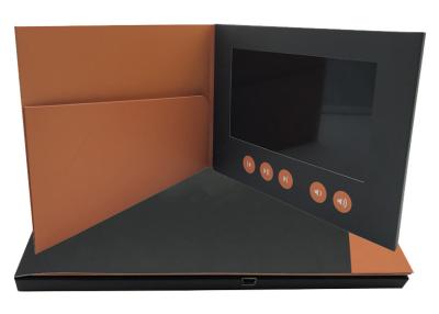 China custom design 7 inch LCD Video Brochure advertisement video booklet with pocket for sale