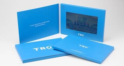 China LCD video presentation card with custom print and videos for video marketing for sale