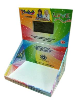 China POP POS screen Retail Shop Counter Design Cardboard LCD screen Display for Promotion for sale