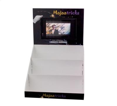 China cardboard lcd display stand/ LCD screen retail display advertising player for sale