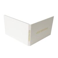 China Best Day Ever Gold Foil Luxury Linen Bound Wedding Video Book Wedding Video Album Video Invitation Card 7 Inch IPS Display 4GB Lien Video Book for sale