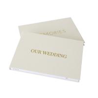 China Customized Our Wedding Gold Foil Linen Video Brochure 7 Inch TFT LCD Screen 4GB Storage Rechargeable Battery Linen Video Book for sale