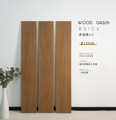 China Floor Porcelain Wooden Tile 200x1000 / 100x1200mm For Bedroom Decoration for sale