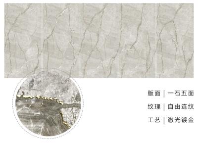 China Luxury Golden line Polished Glazed Marble Stone Slab Wall Floor Tiles 900x1800 Glossy Finish Porcelain Tiles For Floor  and wall Use for sale