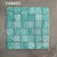 China Wholesale China  Ceramic Blue Square Swimming Pool Mosaic Tiles for Sale for sale