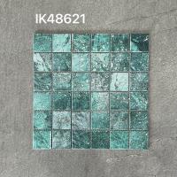 China Green color Glaze Art Kitchen Ceramic Floor Tile Backsplash Ceramic Mosaic Tile for sale