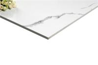 China Beige Carrara Full Body Polished Marble Porcelain Tile 600x1200mm Water Absorption Below 0.5 Percent For Office Building for sale