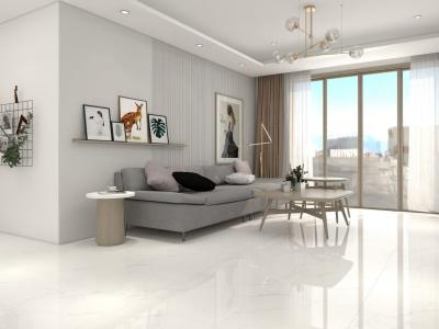 China White Color Glazed Porcelain Floor Tile Marble Ceramic Wall Tile 600x600mm for sale