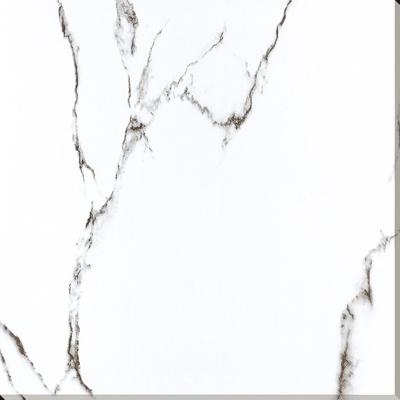 China Beige Carrara Glossy Glazed Marble Porcelain Tile 800x800mm Anti Slip Wear Resistant For Retail Store for sale