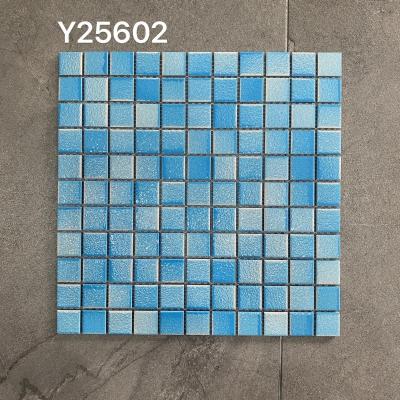 China 25X25mm Swimming Pool Ceramic Mixed Mosaic Pool Fish Pond Exterior Wall Entertainment Venue for sale