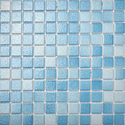 China Ceramic Colourful Ice Cracked Recycled Hexagonal Natural Copper Pearl Pool Mosaic Coaster Turkish Backslash Press Marble Tile for sale