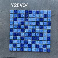 China Light And Cheap Building Material For Swimming Pool Tile Blue Ceramic  Mosaic Tile From China for sale
