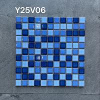 China Foshan supplier mixed blue color mosaic tile Swimming Pool Mosaic Tiles Blue Ceramic Tiles Mosaic for sale