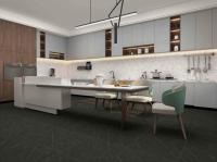 China Marble Rustic Porcelain Tile Black Color 600X600mm for Bathroom Floor for sale