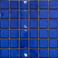 China Ceramic Ice Crackle Mosaic Tile 300x300 Glazed Aqua Blue for Swimming Pool for sale