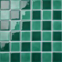 China Sand Beige 25x25mm Acid Resistant Ceramic Mosaic Tiles Matte Porcelain For Swimming Pool Floor for sale