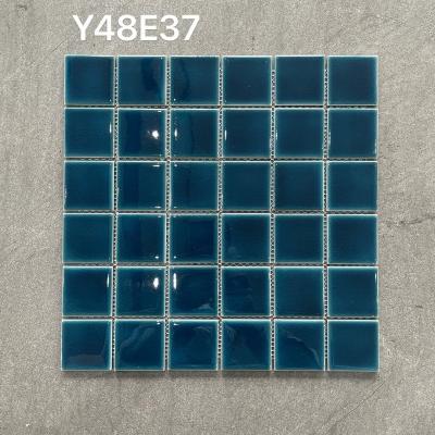 China 48X48/300X300MM Swimming Pool Tiles Ceramic Pool Tile Mosaic from China for sale