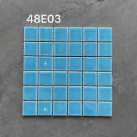 China Blue Green Surface Ceramic Pool Mosaics Non Slip for Homestay Resort for sale