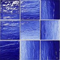 China 97*97mm Blue And Purple Pool Decoration Mosaic Tiles for sale