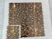 China Mixed Plating Goldleaf Glass Mosaic Wall Tile for Hotel Bathroom Interior for sale