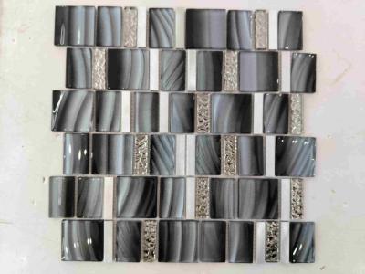 China Modern Style Glass Mix Aluminum  Mosaic Tile for sale
