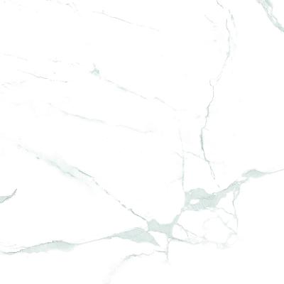 China Living Room Carrara White Marble Surface Tile 600x600mm Size Glaze Polished Marble Tile Solid Vitrified Floor Tiles House Decor for sale