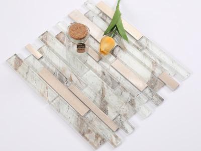 China Custom Size Modern Background Wall Long Strip Gold Metal Aluminum Wall Mosaic Tiles for Interior Wall Decoration for sale