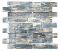China Yellow Iridescent Small Chips Glass Mosaic Mix Stone for sale