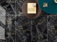 China 60x120 Solid Black Porcelain Tile Full Body Marble Floor Tiles for Luxury Homes for sale