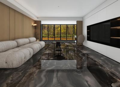 China 600x1200mm Modern Style Gray Marble Ceramic Floor Tiles for Bathroom and Interior Use for sale