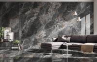 China Modern 600x1200mm Porcelain Tile High-Gloss Dark Black Design for Interior Villa Wall & Floor Decoration for sale