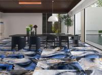 China 60x120 Full Body Blue Glossy Interior Apartment Glazed Polished Porcelain Marble Floor Wall Tiles for sale