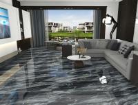 China Modern 60X120 Ceramic Flooring Dark Marble Pattern Faux Porcelain Floor Tiles Black Firebrick Design for sale