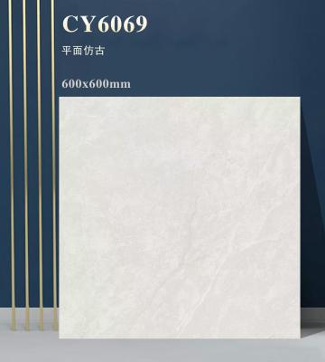 China Living Room Floor Pattern  Tile 600X600mm Price Grey Rustic Ceramic Porcelain Tiles for sale