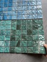 China Stunning Swimming Pool Ceramic Mosaic Tiles for Luxurious Spaces in Green Color for sale