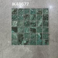China Stunning Swimming Pool Ceramic Mosaic Tiles for Luxurious Spaces in Green Color for sale