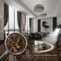 China 600x600mm High Glossy Interior Room Floor Ceramic Tiles Marble Design Rectified Brown  Marble Designs Glazed Polished Porcelain Tile for sale