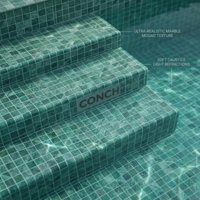China Mosaic Ceramic Swimming Pool Tile Blue Color In Size 48x48/300x300mm for sale