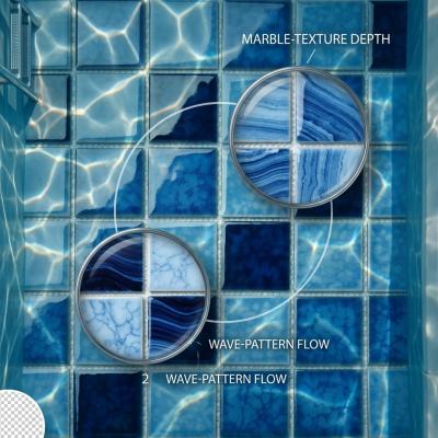China New Glossy and  Anti-Slip Ceramic Swimming Pool Mosaic Tile Bathroom Decor Mosaic for sale