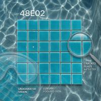 China Swimming Pool Tiles For Sale Ceramic Mosaic Tiles Blue Color for sale