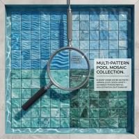 China Wholesale China  Ceramic Blue Square Swimming Pool Mosaic Tiles for Sale for sale